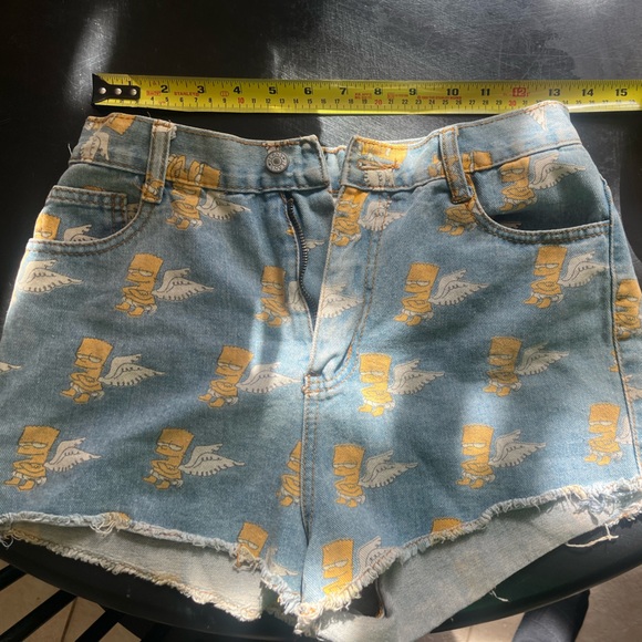 Shorts | Custom Womens Shorts Petitesmall Bart Simpson Metal Studs The ...